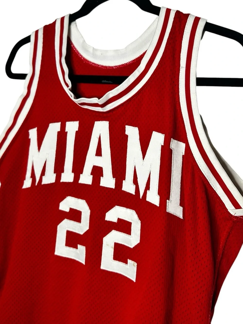 Wilson | Shirts | Vintage Miami 22 Wilson Basketball Jersey Red Mesh ...